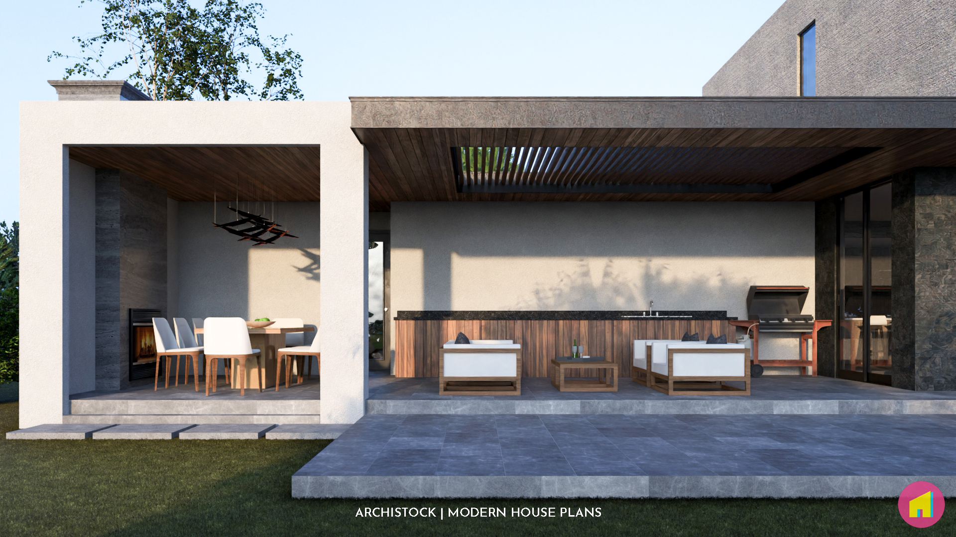 5-Bedroom Modern Minimalist House Plan - ANK STUDIO House Plans