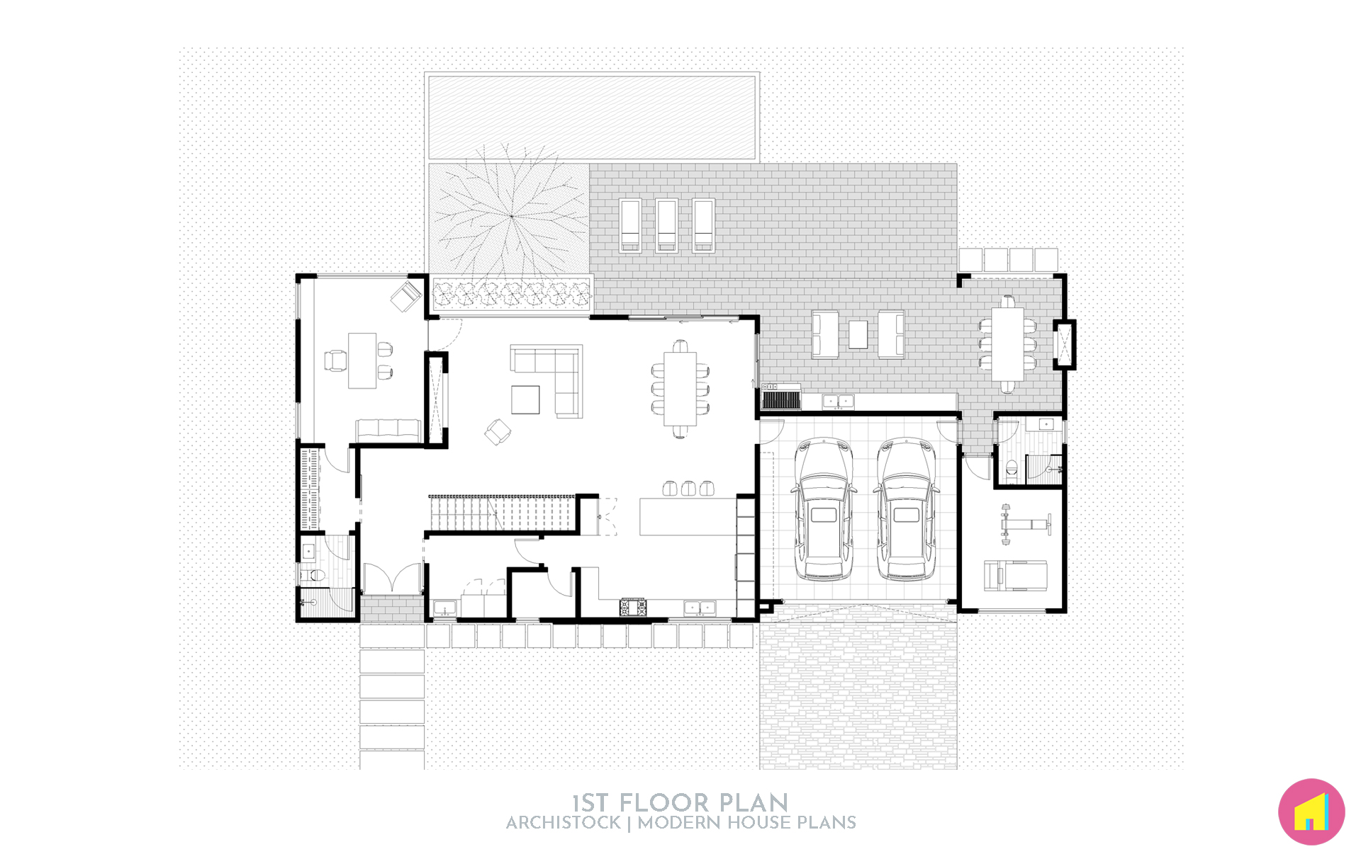 5-Bedroom Modern Minimalist House Plan - ANK STUDIO House Plans