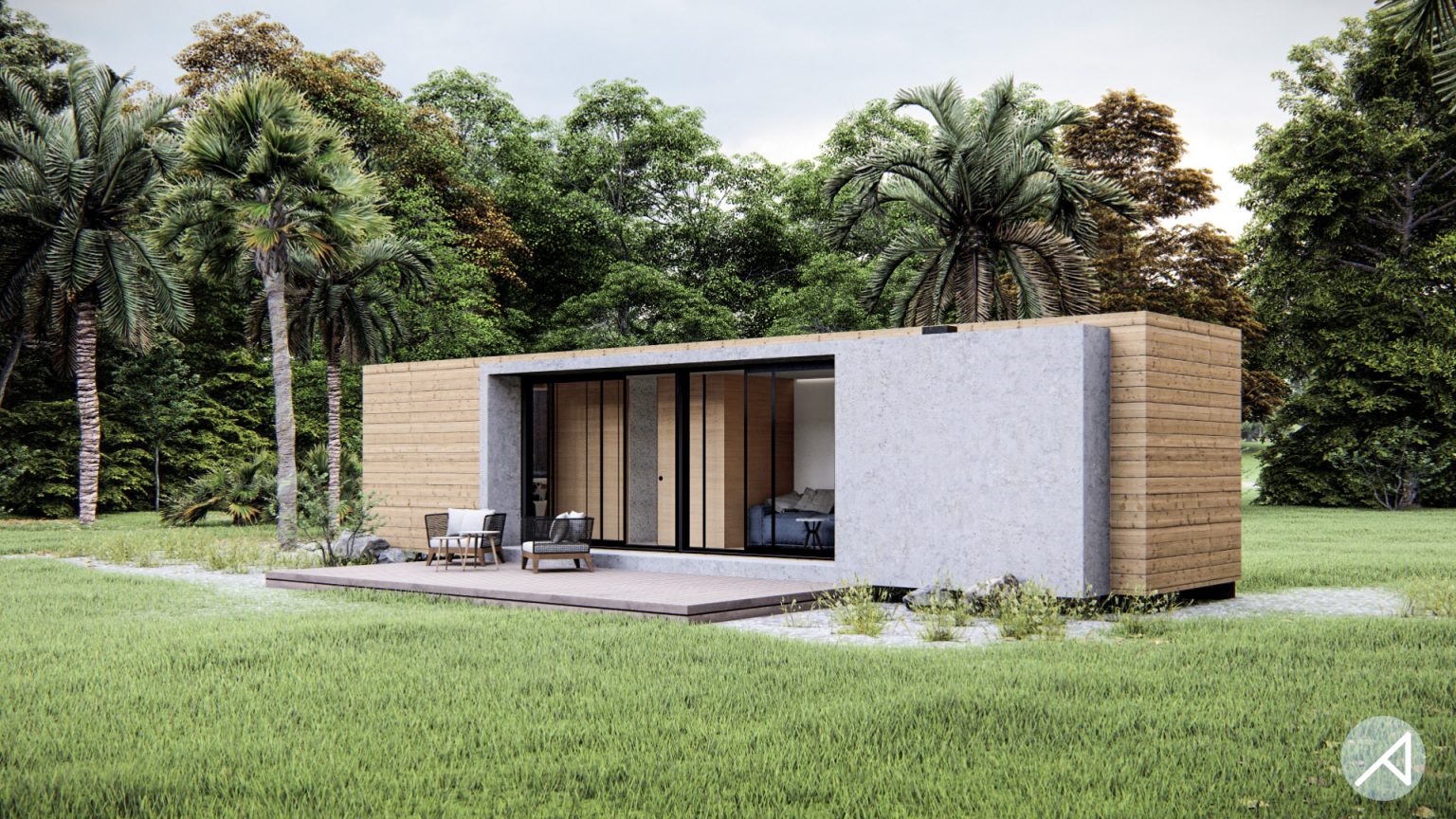 Modern Minimalist Container House Plan - Modern House Plans