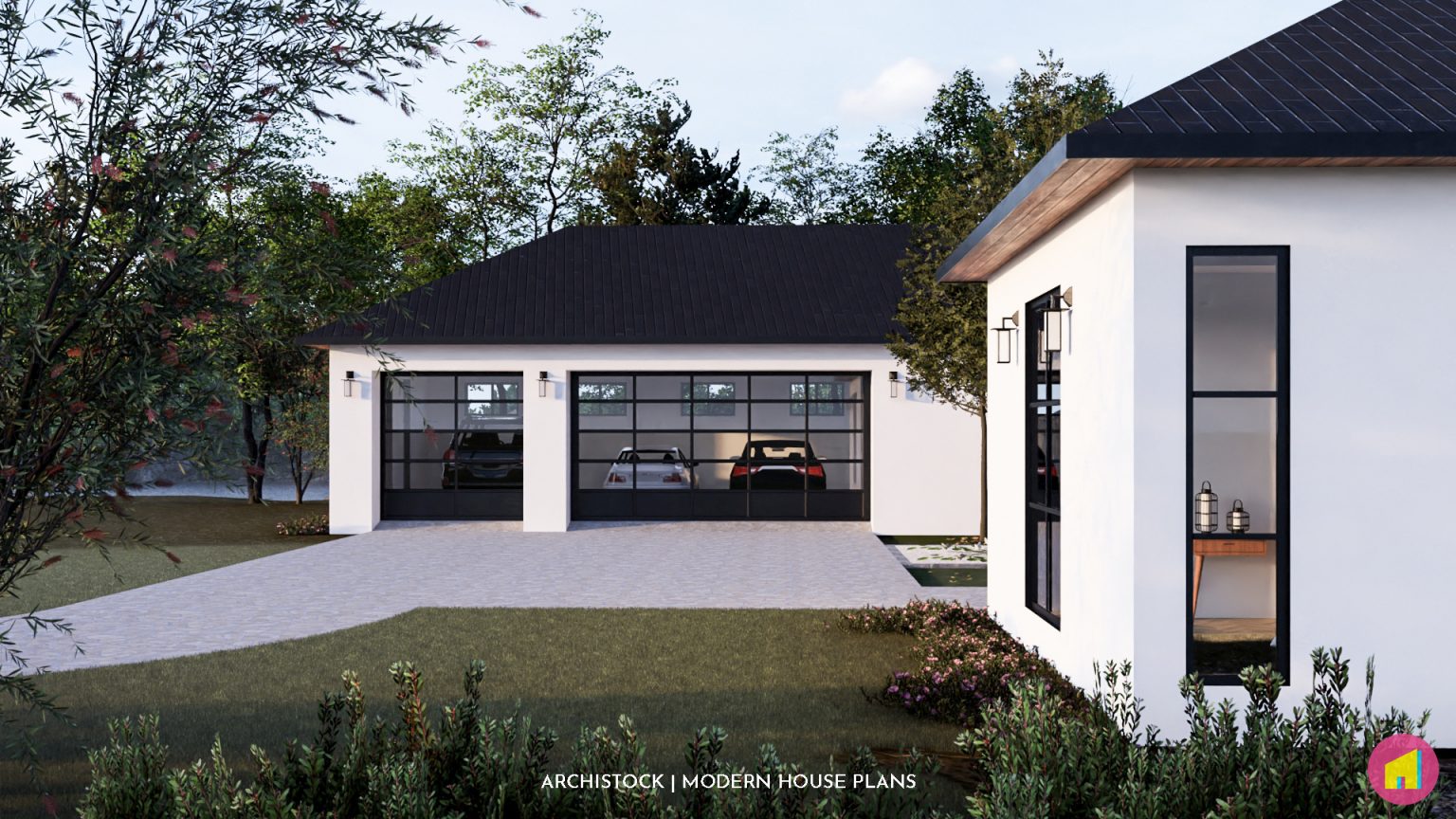 Modern Ranch-Style House - ANK STUDIO House Plans