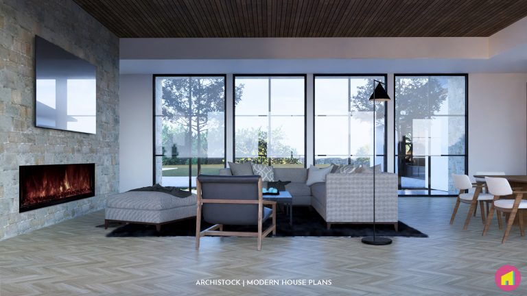 Modern Ranch-Style House - ANK STUDIO House Plans