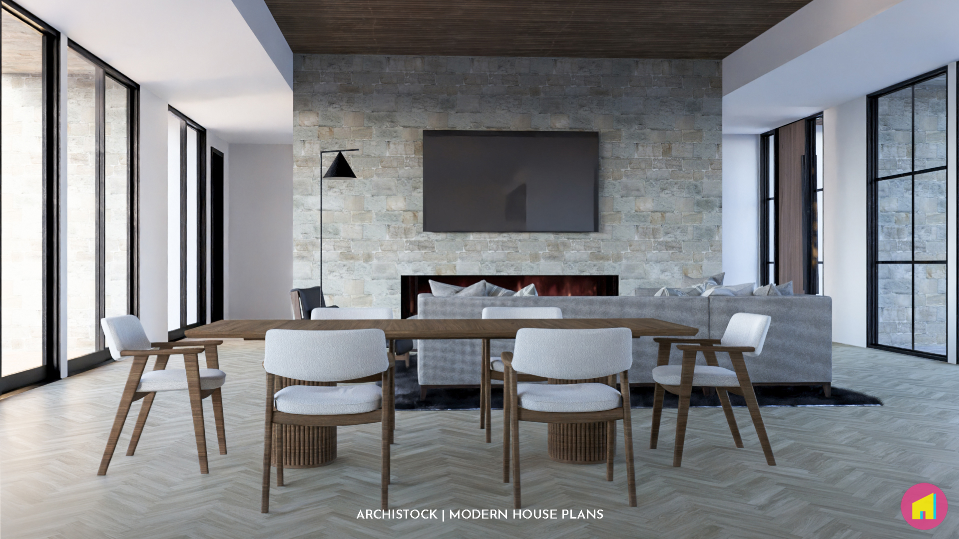 Modern Ranch-Style House - ANK STUDIO House Plans