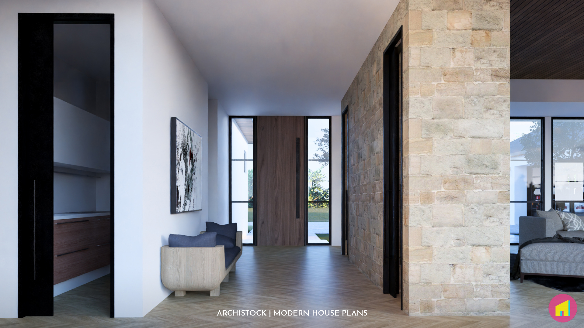 Modern Ranch-Style House - ANK STUDIO House Plans