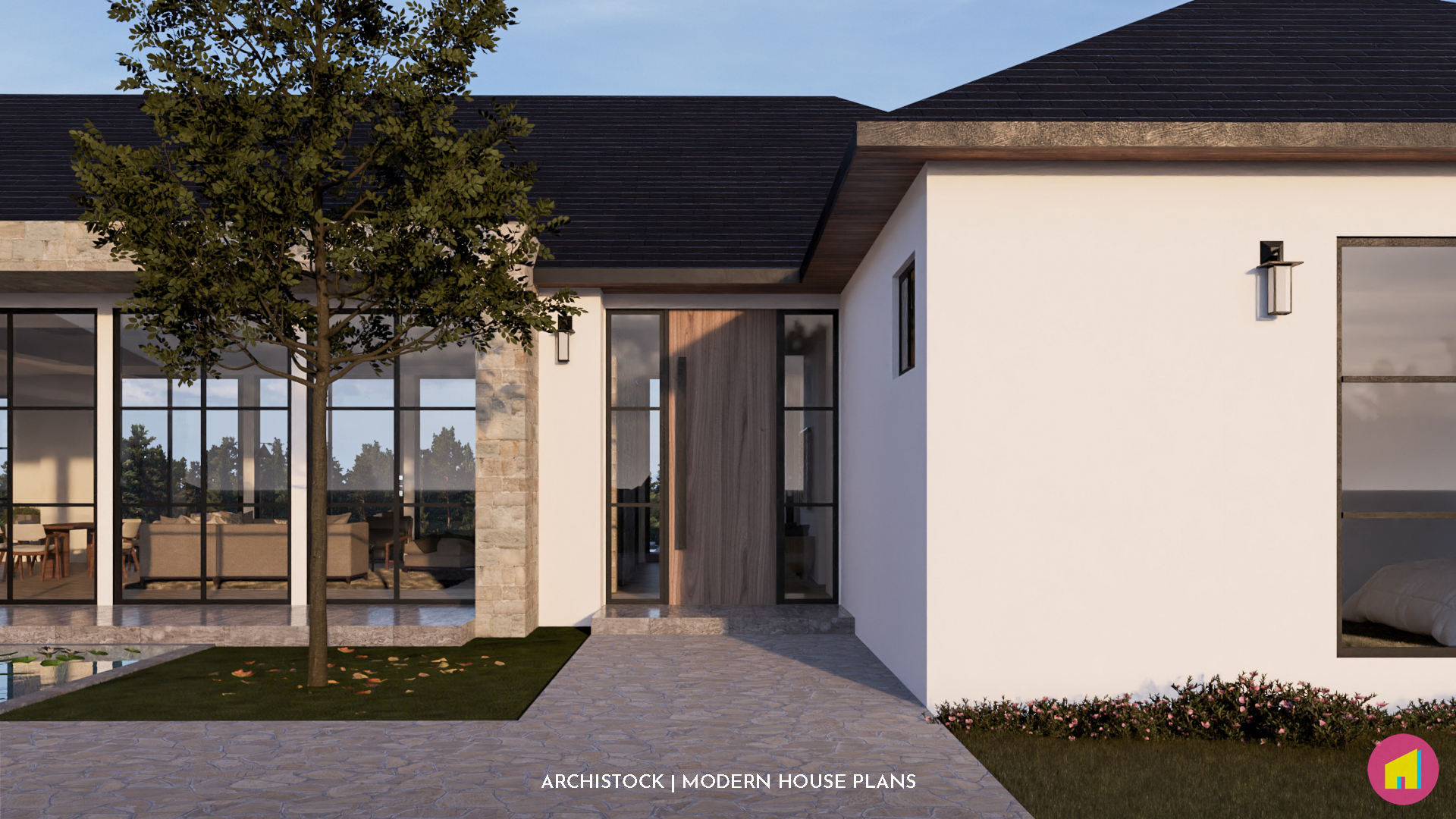 Modern Ranch-Style House - ANK STUDIO House Plans