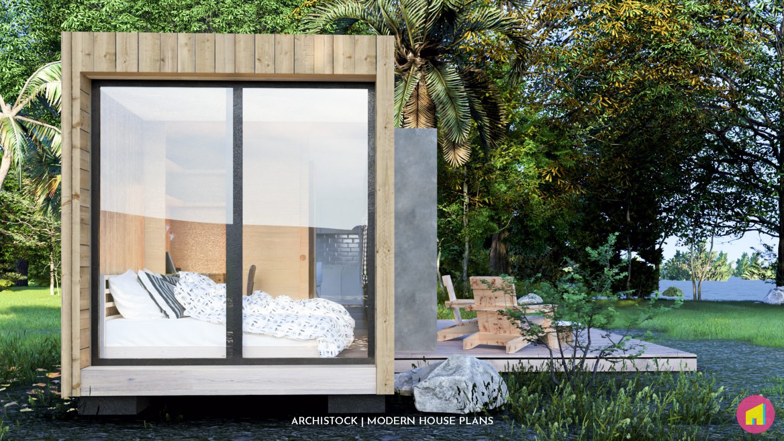 Modern Minimalist Container House Plan - ANK STUDIO House Plans