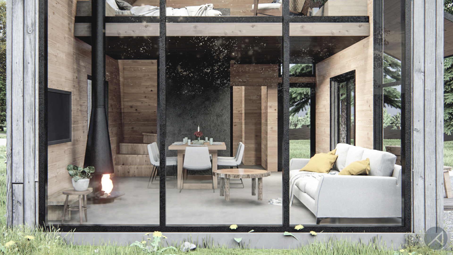 Small Modern Cabin House Plan - Modern House Plans