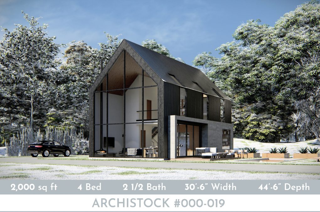 2,000 sq ft Modern Scandinavian Barndominium / Barn House Plan - Modern ...