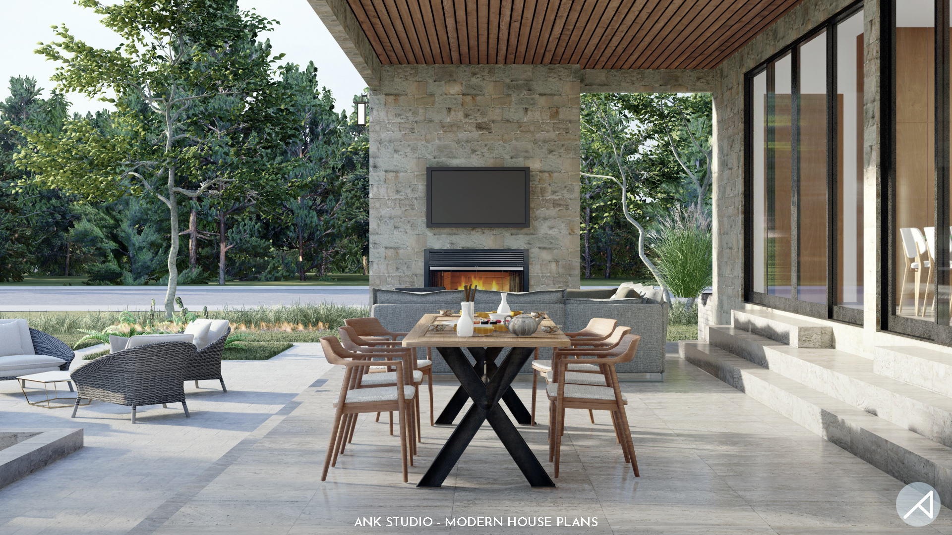 6-Bedroom Modern Farmhouse Plan for Spacious Living - ANK STUDIO House ...