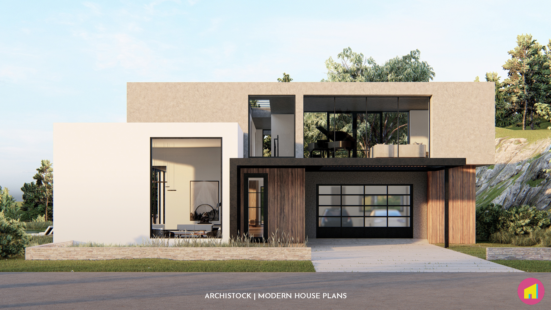 Ultra Modern Home with Infinity Pool - ANK STUDIO House Plans