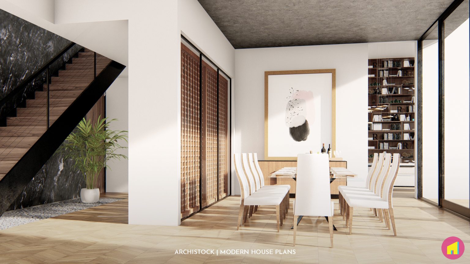 Ultra Modern Home with Infinity Pool - ANK STUDIO House Plans