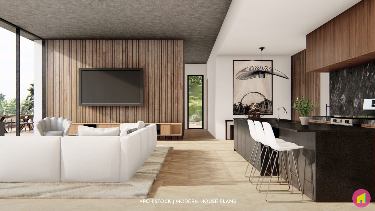 Ultra Modern Home with Infinity Pool - ANK STUDIO House Plans