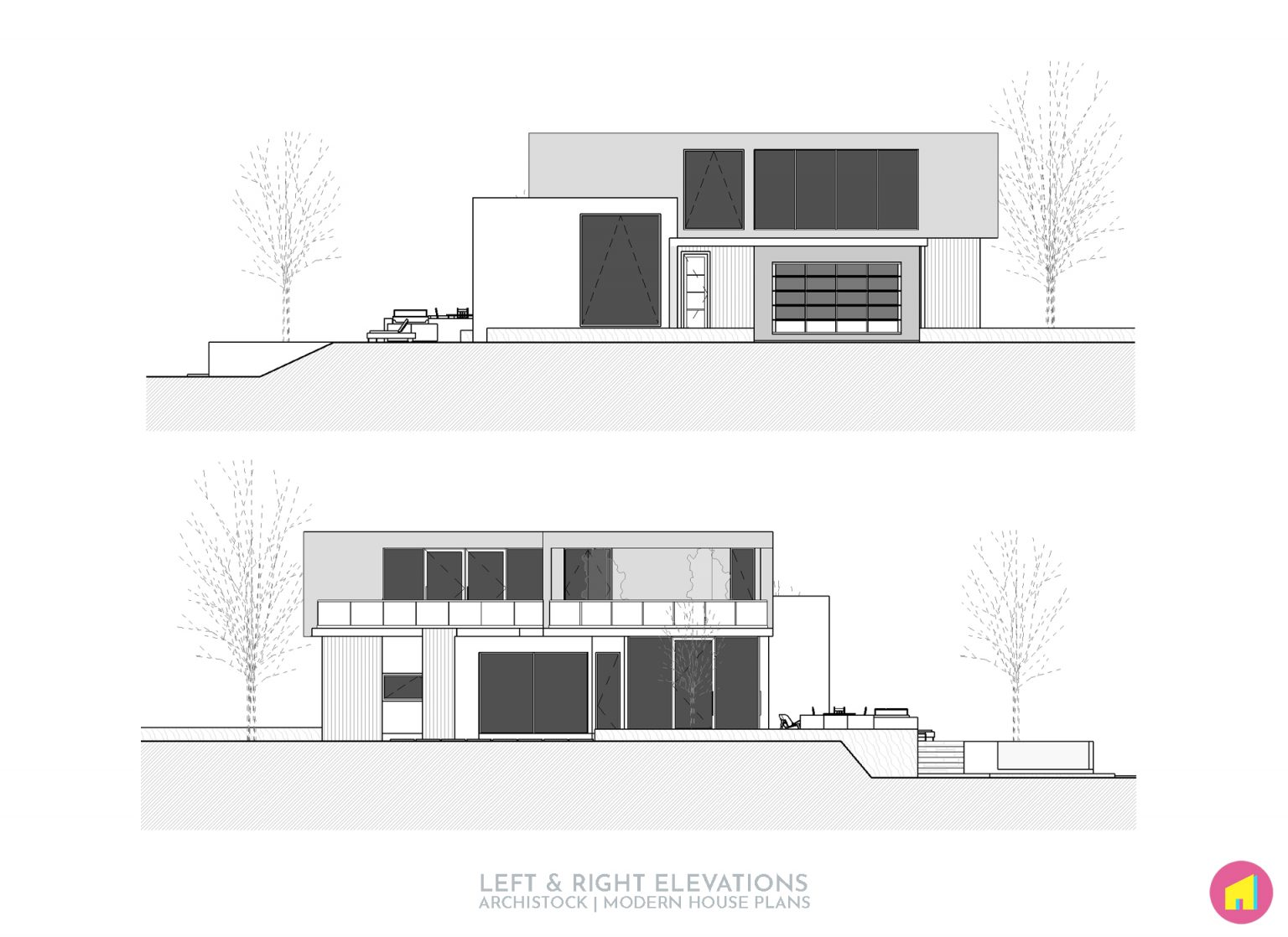 Ultra Modern Home with Infinity Pool - Modern House Plans