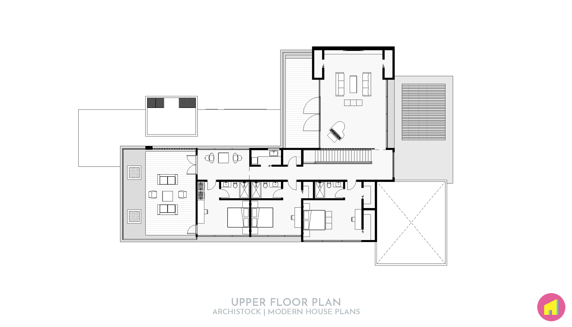 Ultra Modern Home with Infinity Pool - ANK STUDIO House Plans