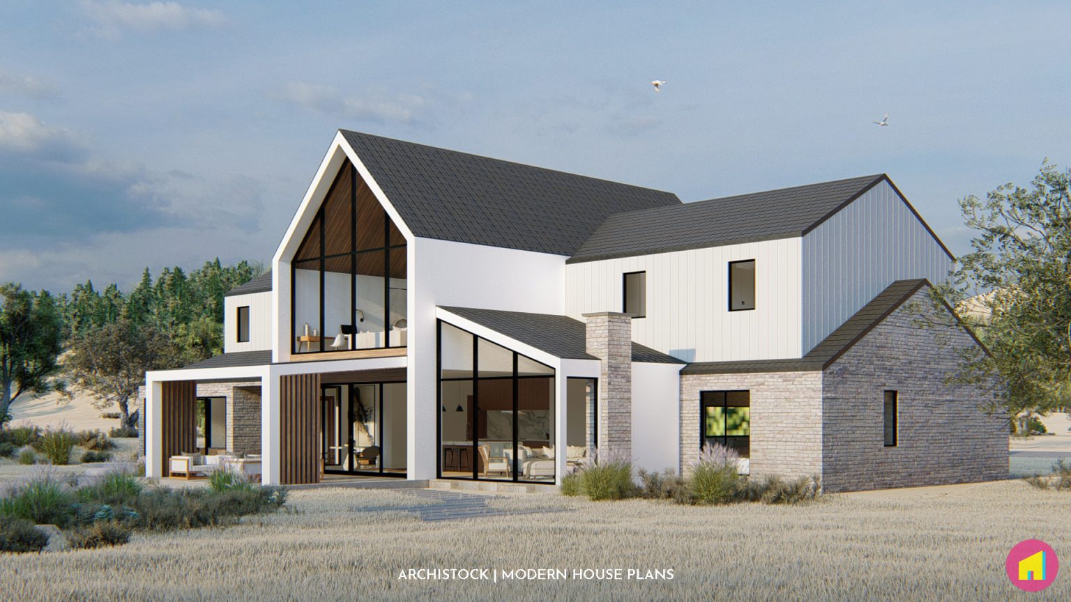 Scandinavian Barn-Style House - Modern House Plans