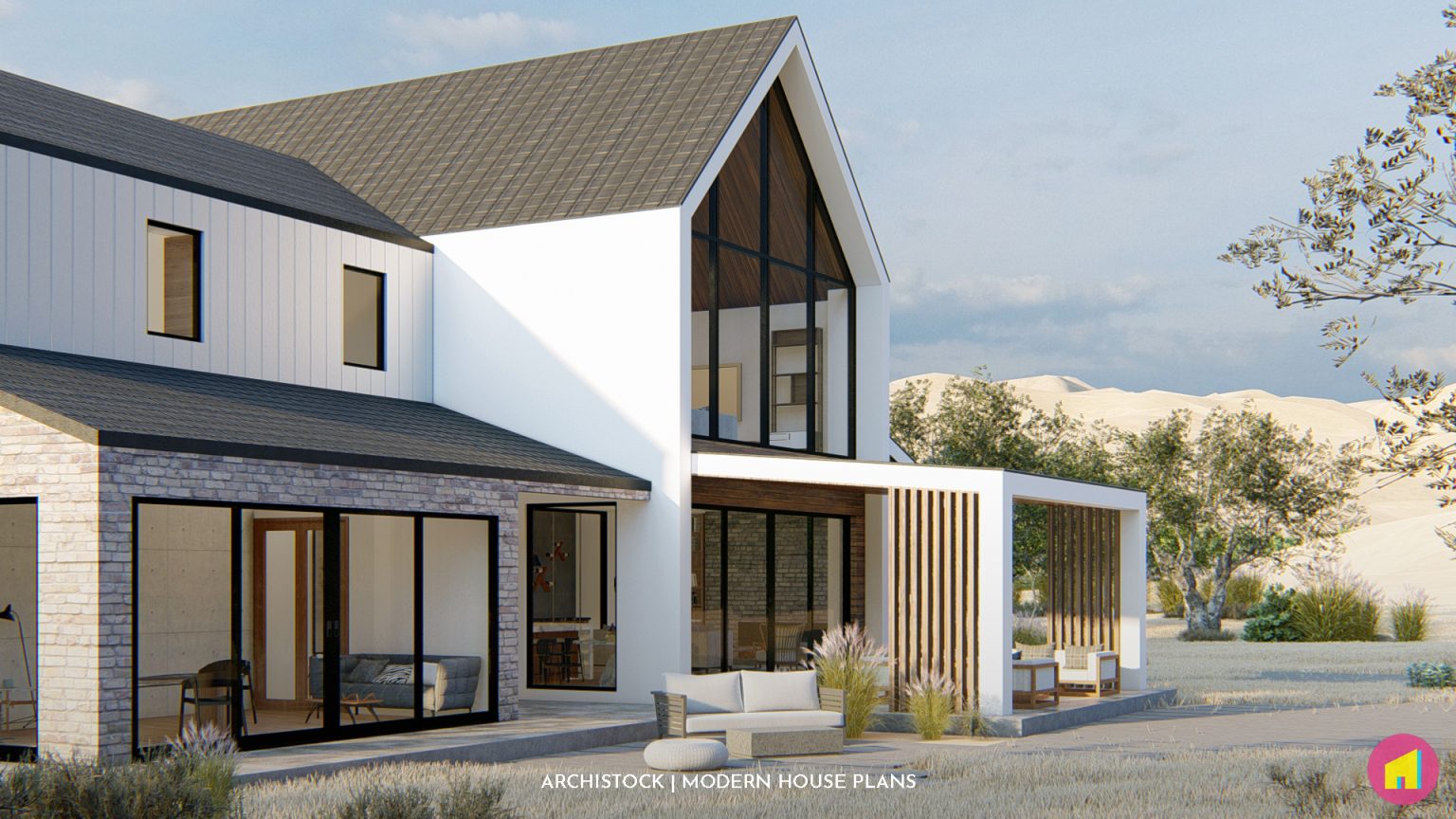 Scandinavian Barn-Style House - ANK STUDIO House Plans