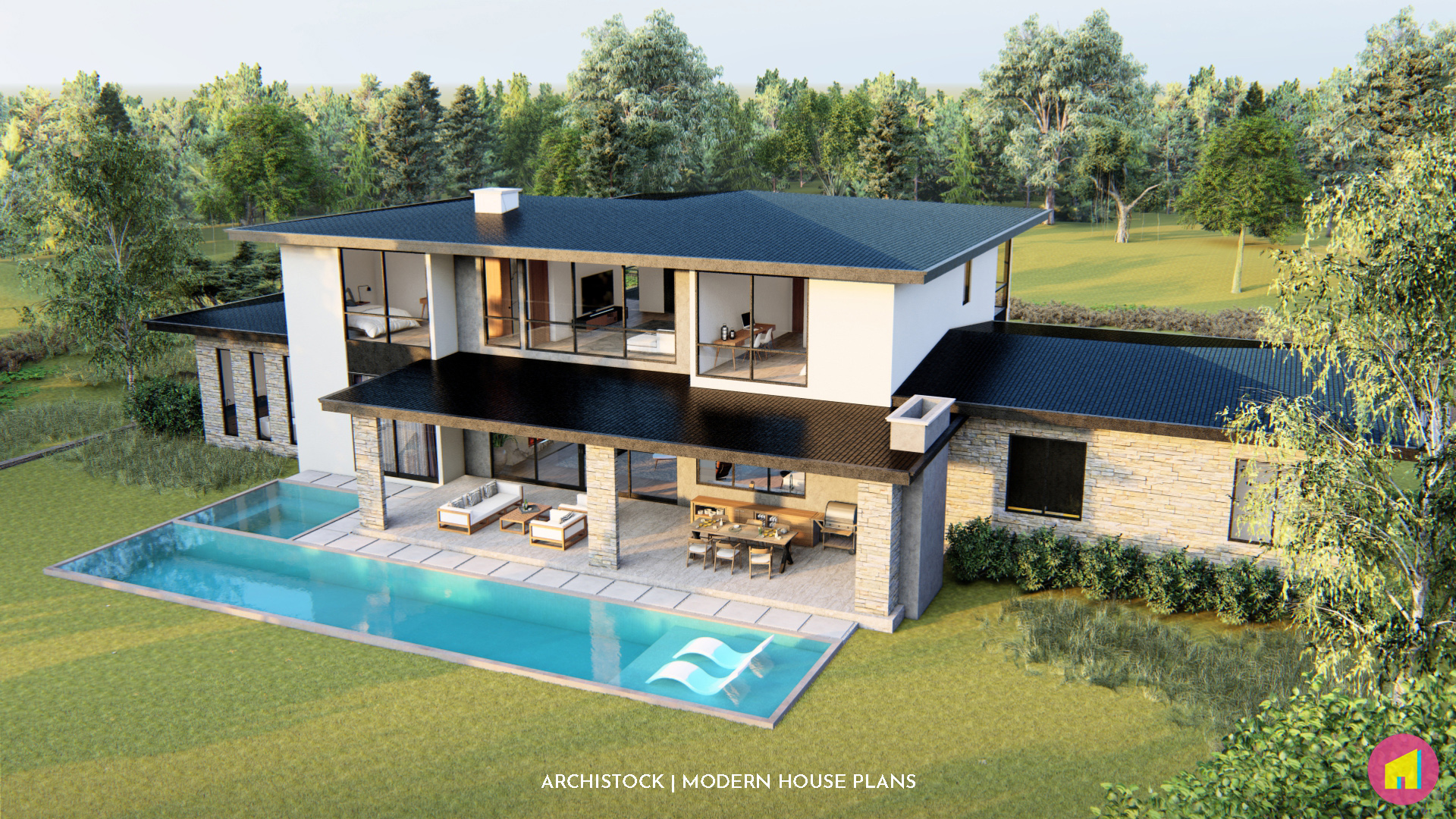 Modern Prairie Style Home - ANK STUDIO House Plans