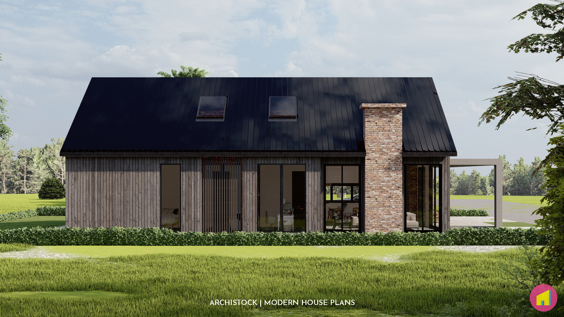 1,800 sq ft Nordic Barn House with Attic - ANK STUDIO House Plans