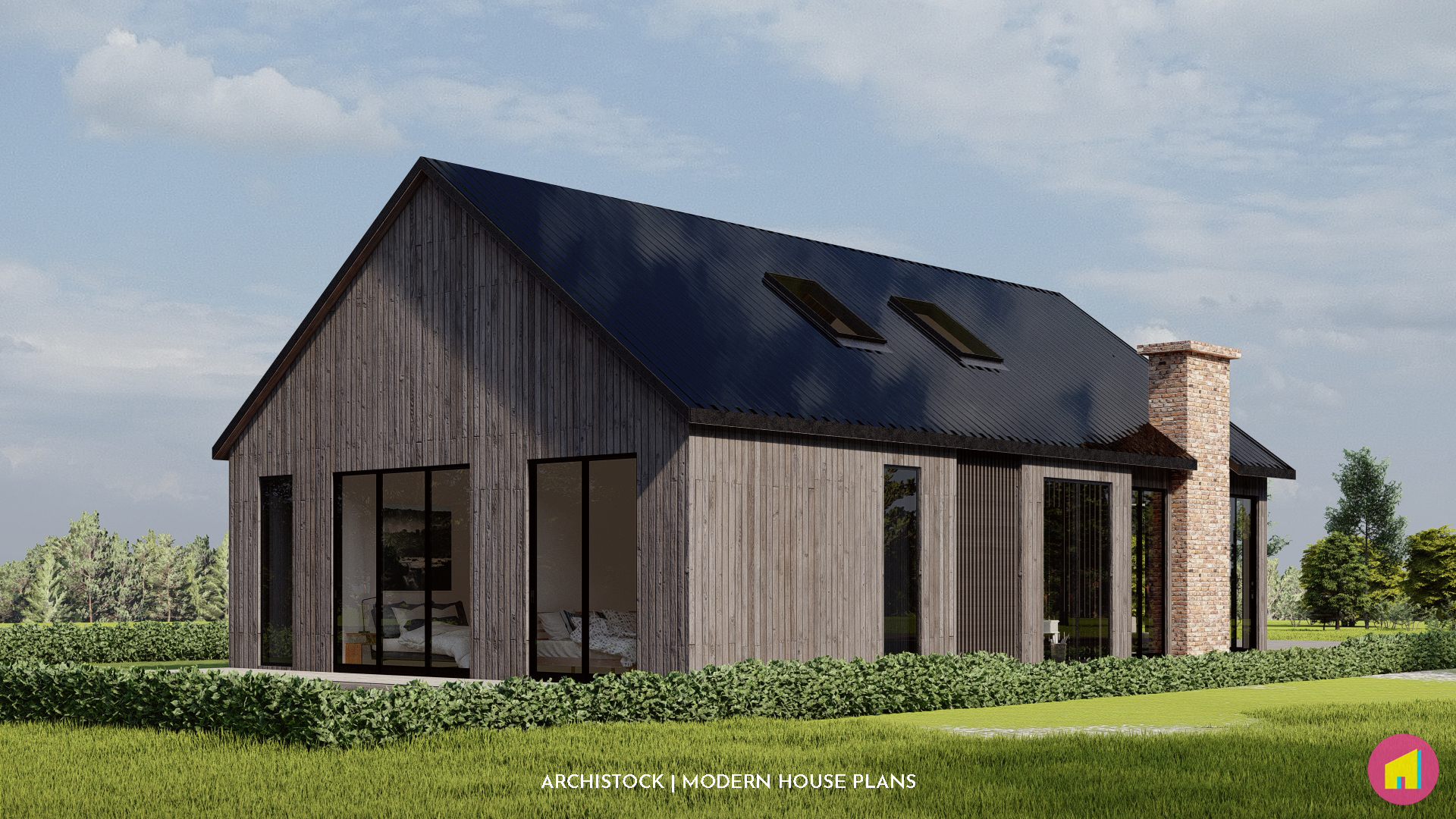 1,800 sq ft Nordic Barn House with Attic - ANK STUDIO House Plans