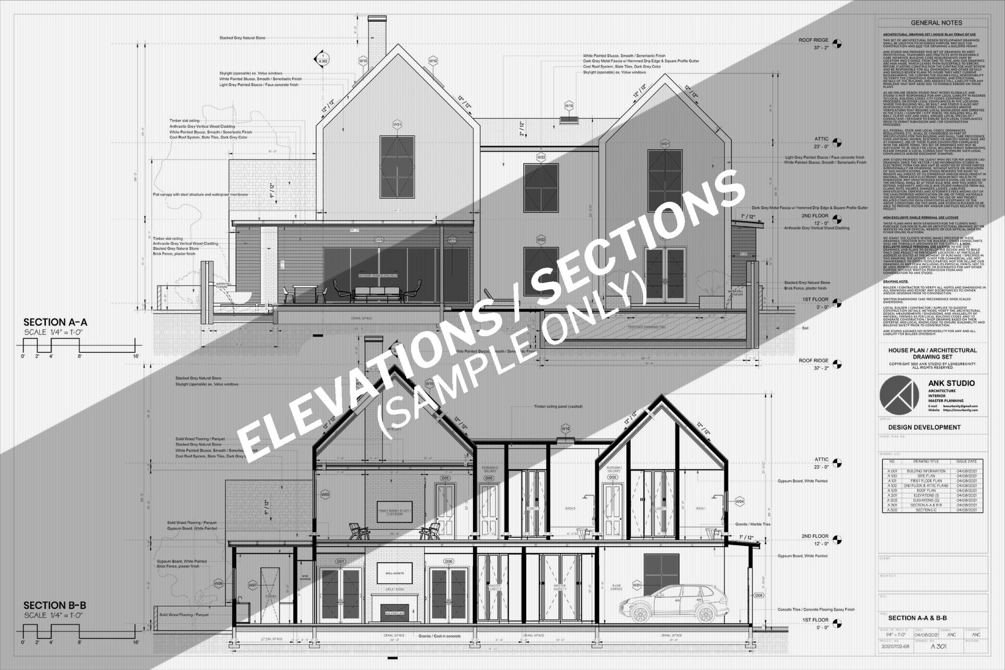 Architectural Services & Products - ANK STUDIO House Plans